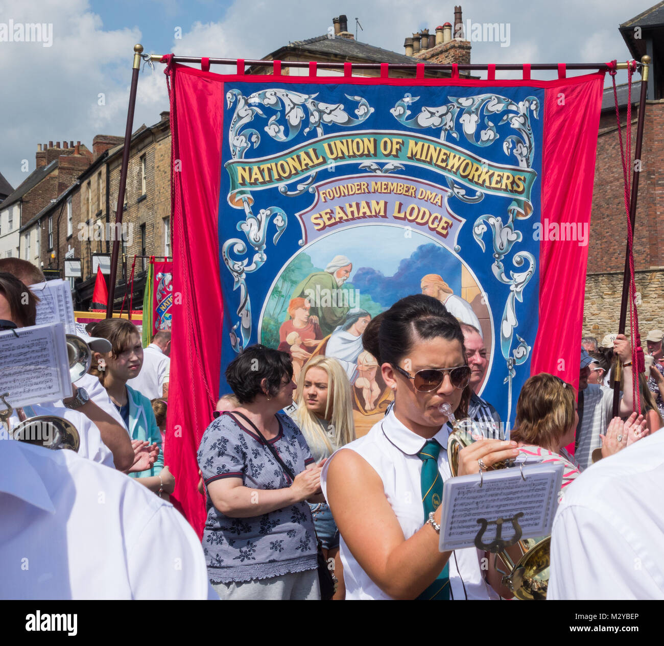 Durham miners gala brass band hi-res stock photography and images - Alamy