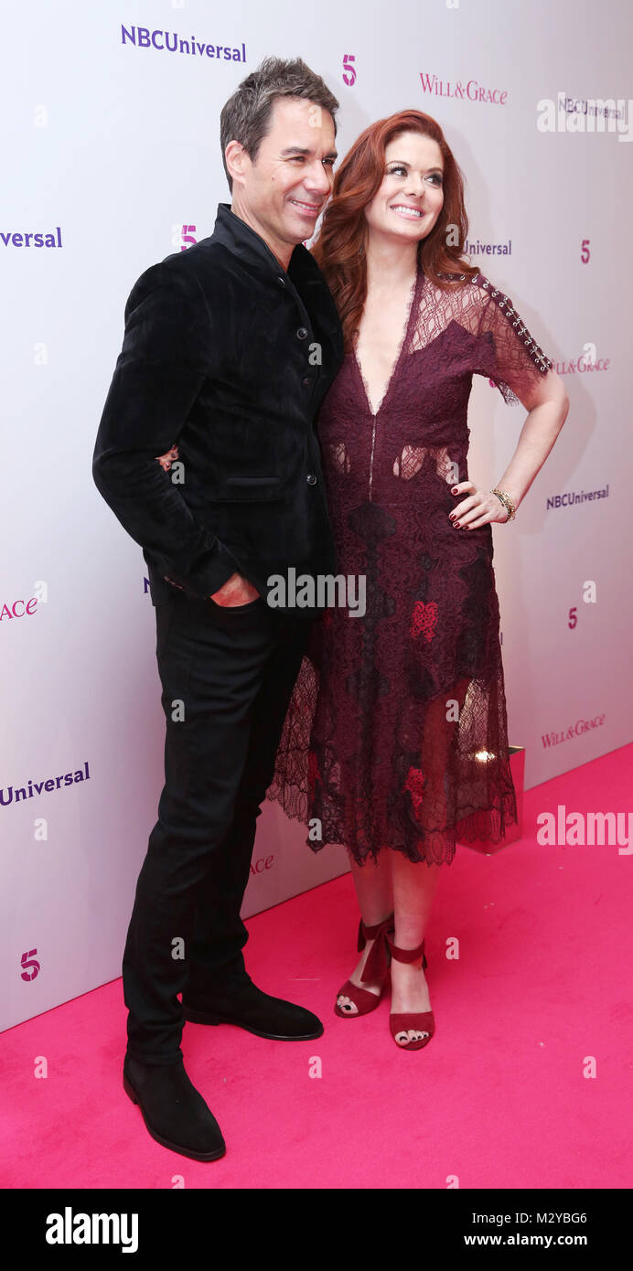 Actors Eric McCormack and Debra Messing, the stars of Will & Grace ...