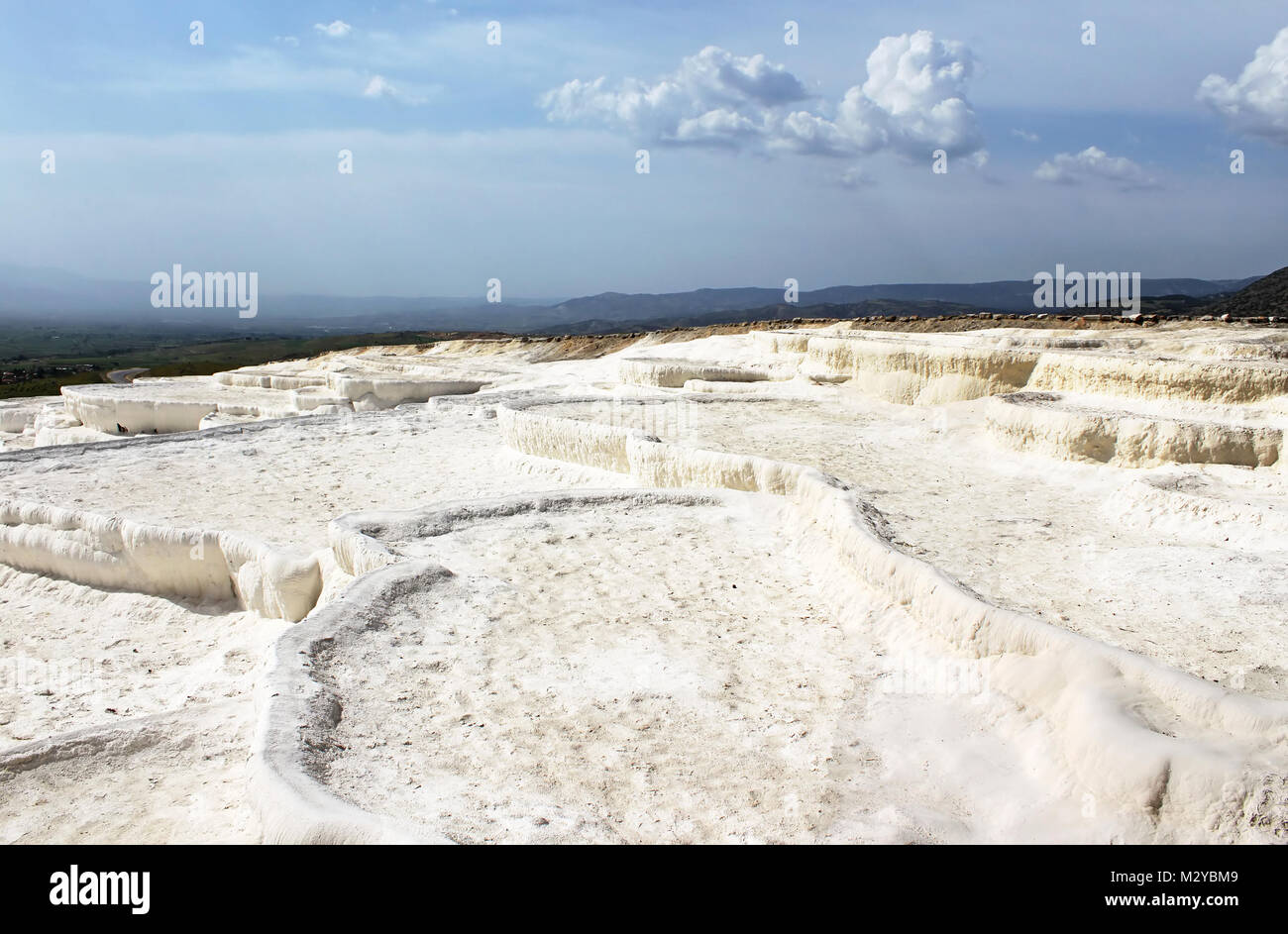 Famous travertine terraces in Pamukkale (ancient Hierapolis), Anatolia ...