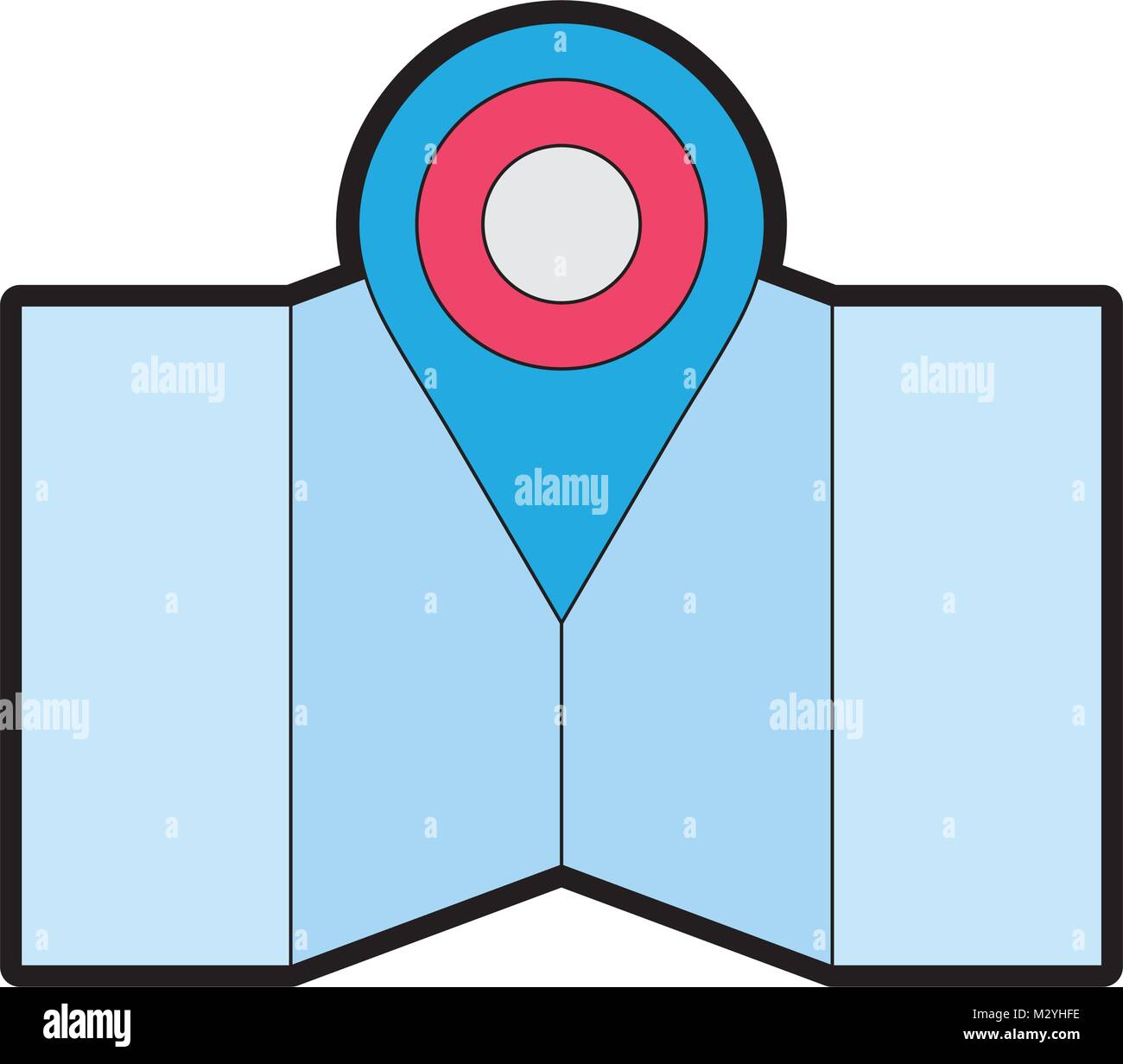 full color global atlas map with location symbol Stock Vector Image ...