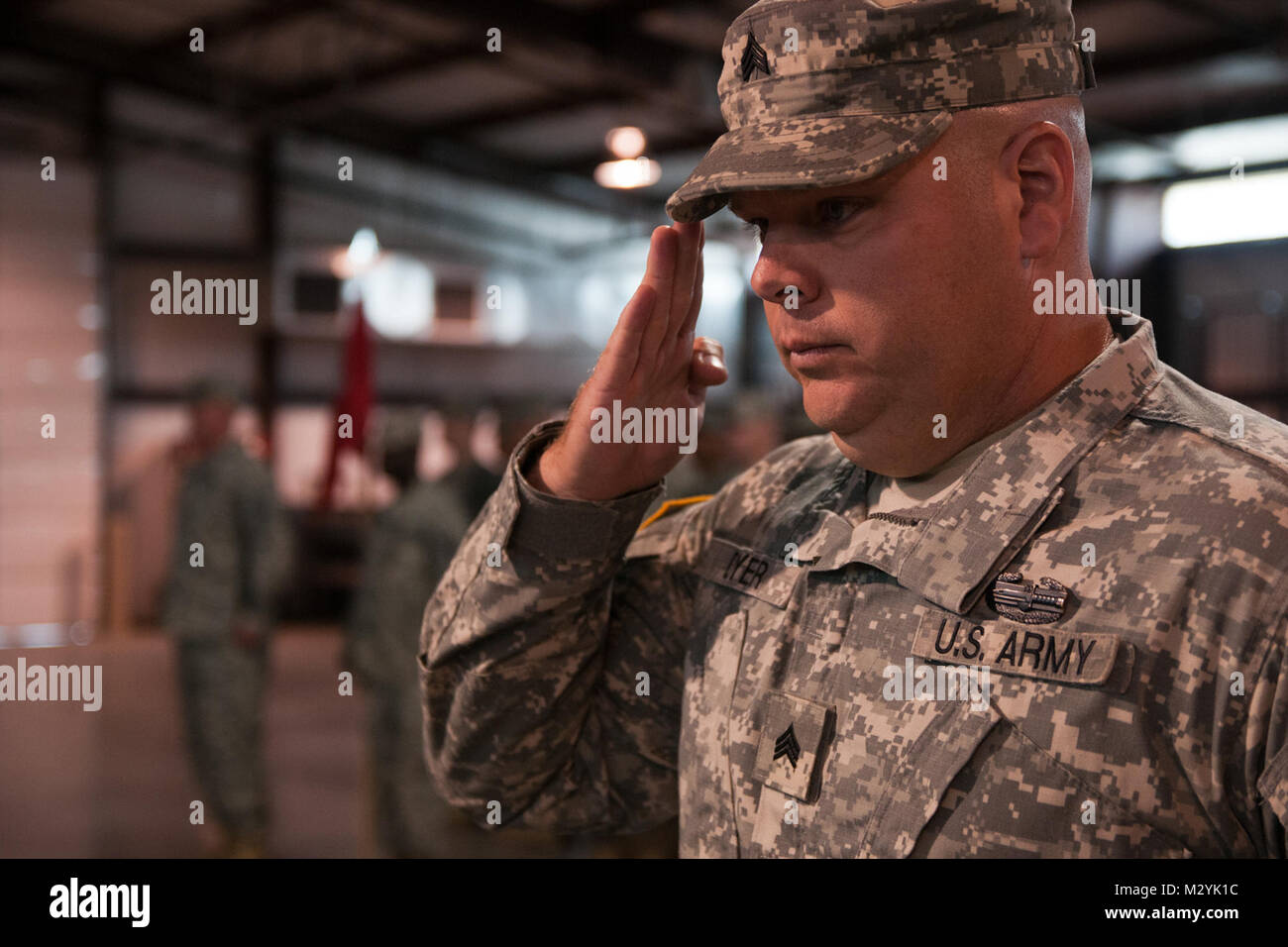 Sgt. Brandon Dyer, a member of the 120th Engineer Battalion, Oklahoma ...