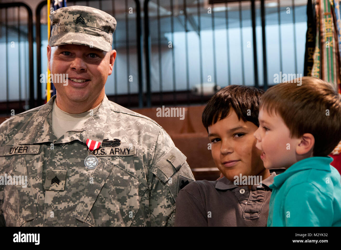 Sgt. Brandon Dyer, a member of the 120th Engineer Battalion, Oklahoma ...