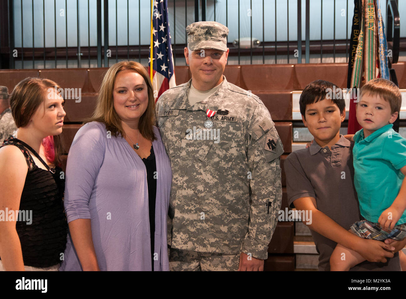 Sgt. Brandon Dyer, a member of the 120th Engineer Battalion, Oklahoma ...