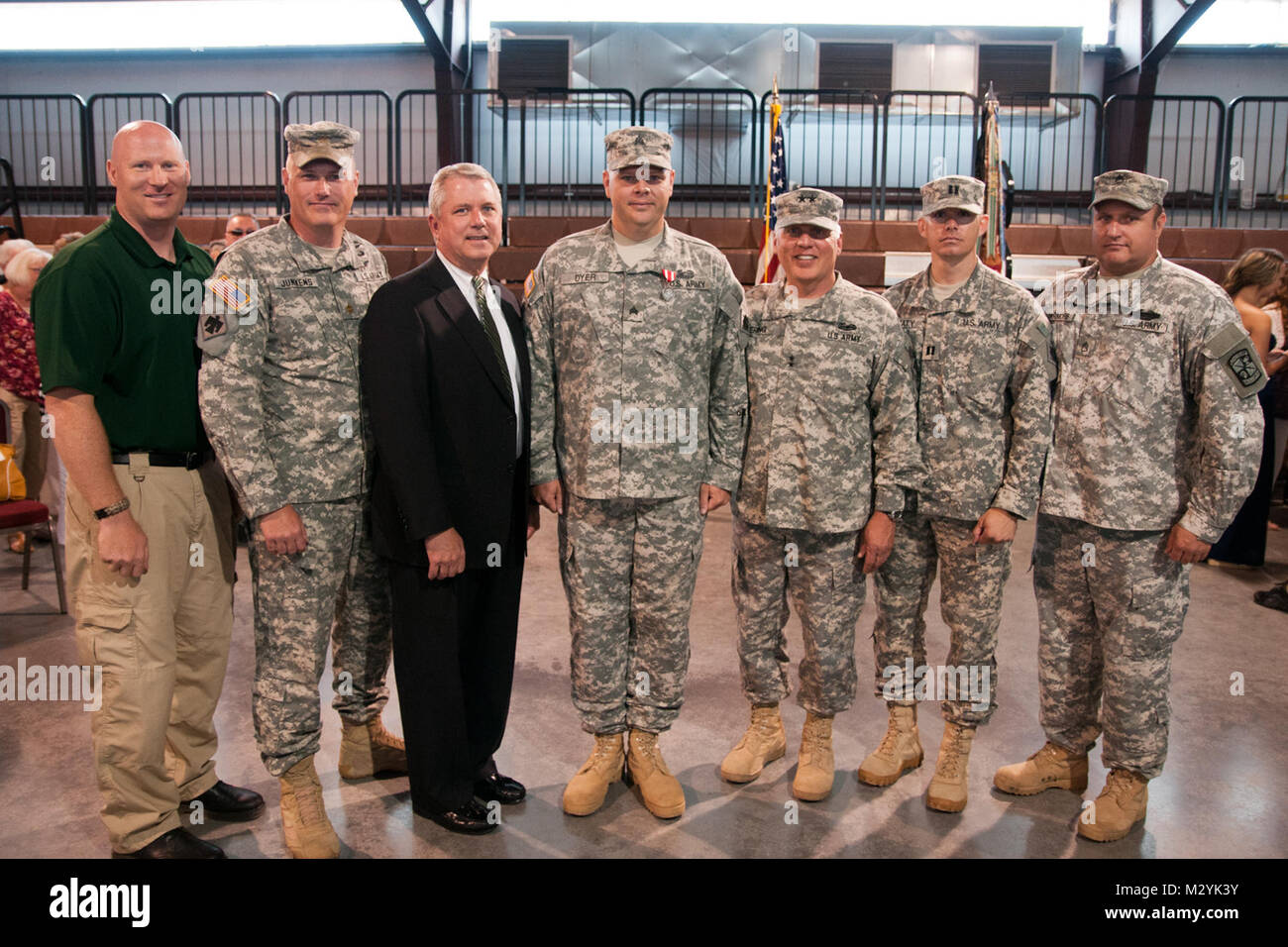 Sgt. Brandon Dyer, a member of the 120th Engineer Battalion, Oklahoma ...