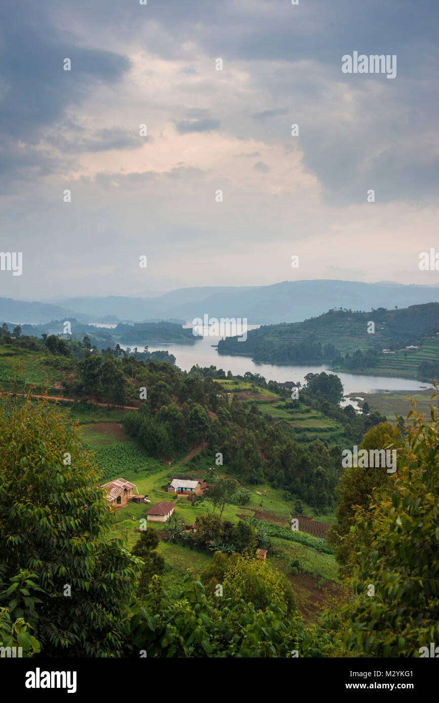 Overlook over Lake Bunyonyi, Uganda, Africa Stock Photo - Alamy