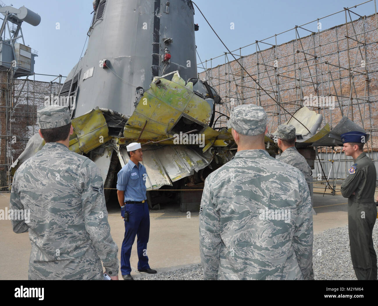 Visits ROK naval ship Cheonan u2019s funnel at Pyeongtaek Navy Station ...