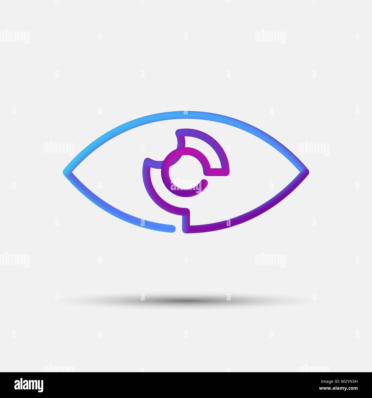 Eye, look, view, vision blended interlaced creative line icon. Trendy ...