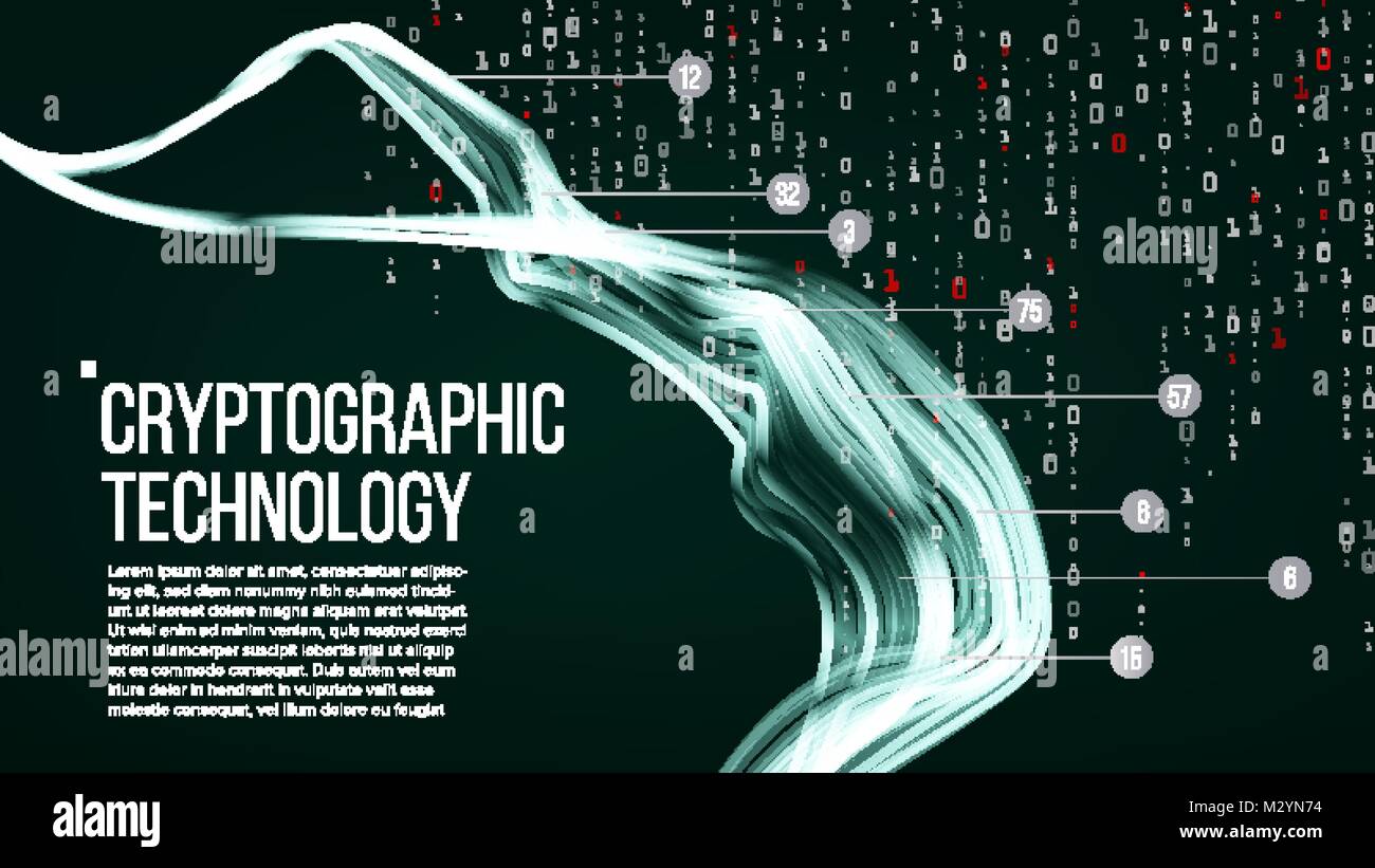 Cryptographic Technology Background Vector. Modern Science ...