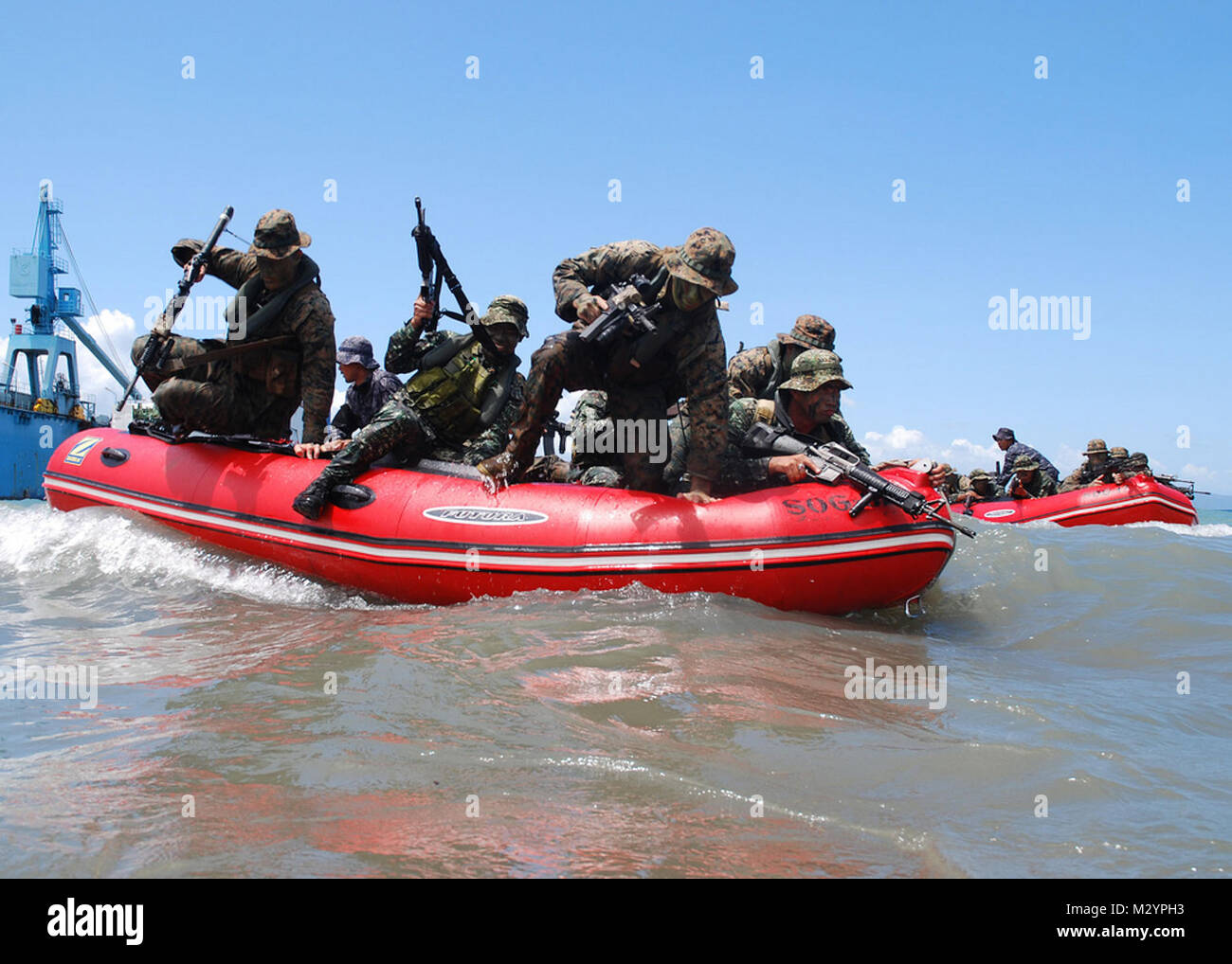 Amphibious beach assault exercise for Cooperation Afloat Readiness and ...