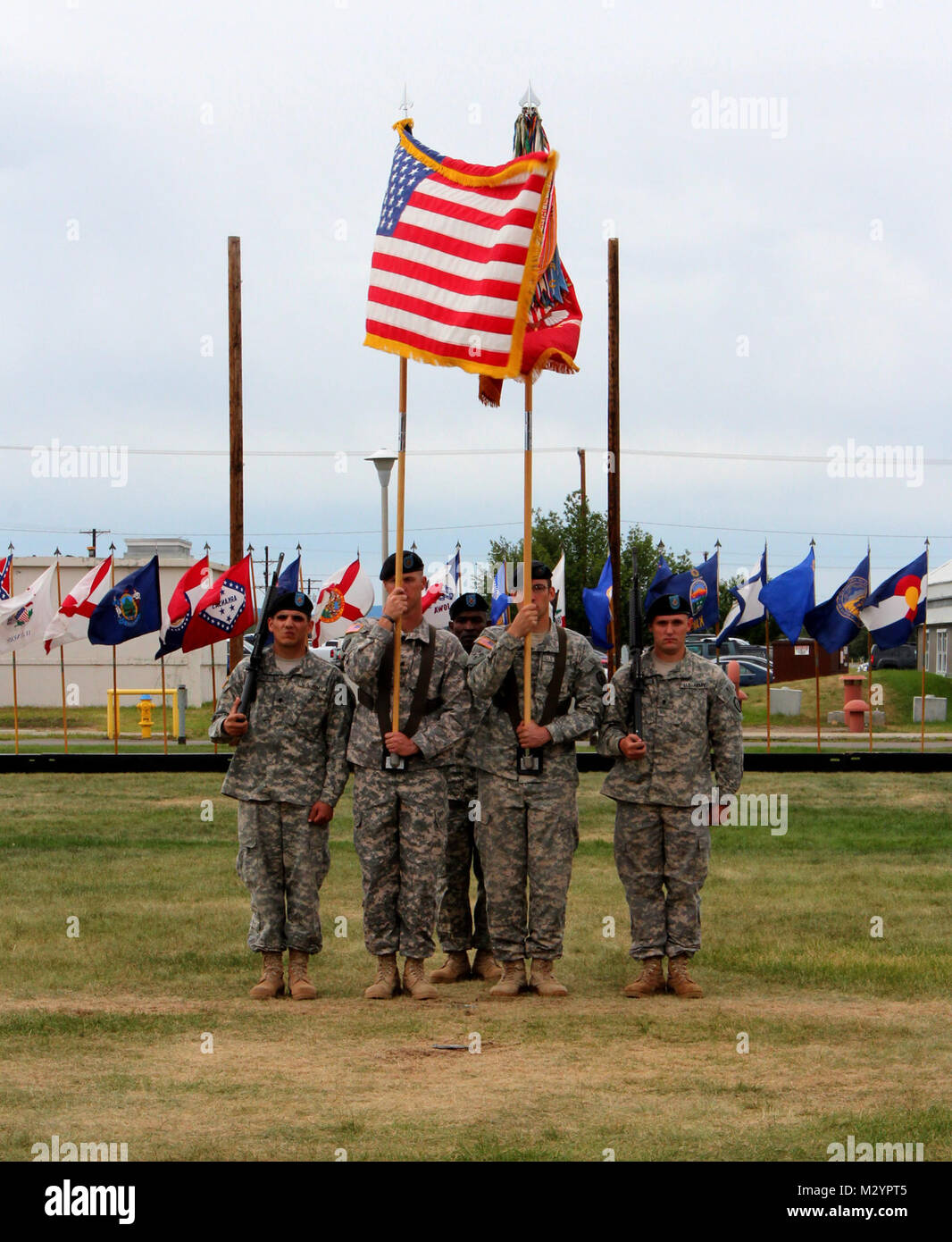 The flag detail for the 2nd Battalion, 8th Field Artillery Regiment, 1st Stryker Brigade Combat ...