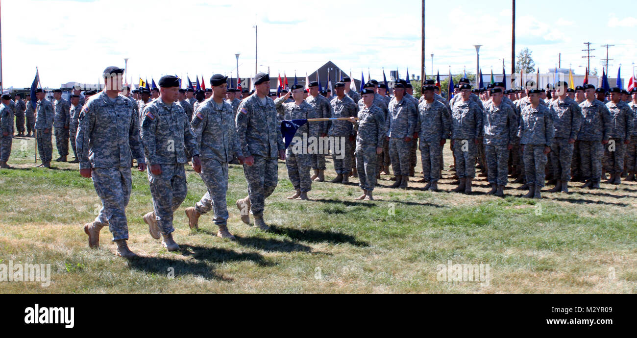 (Left to right) Lt. Col. Jason Wesbrock, commander of the 1st Battalion ...