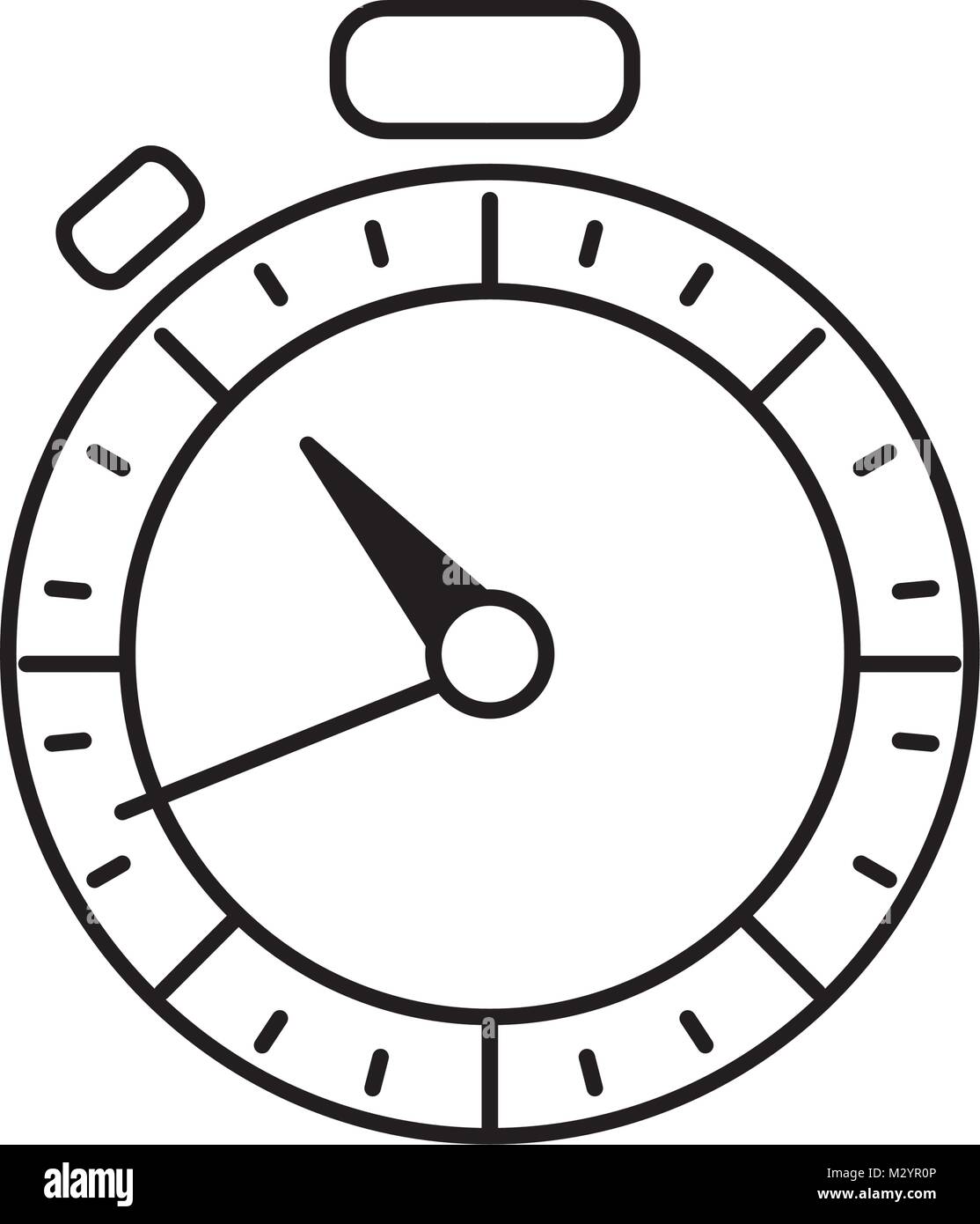line chronometer timer object to measure clock Stock Vector Image & Art ...
