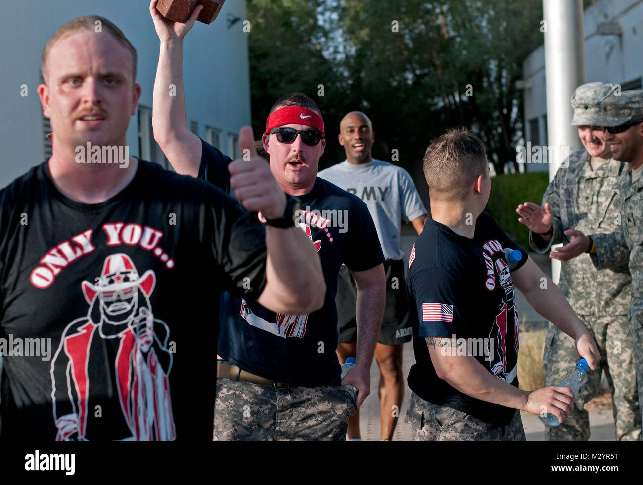 Members 27th Brigade Special Troops Battalion military police team ...