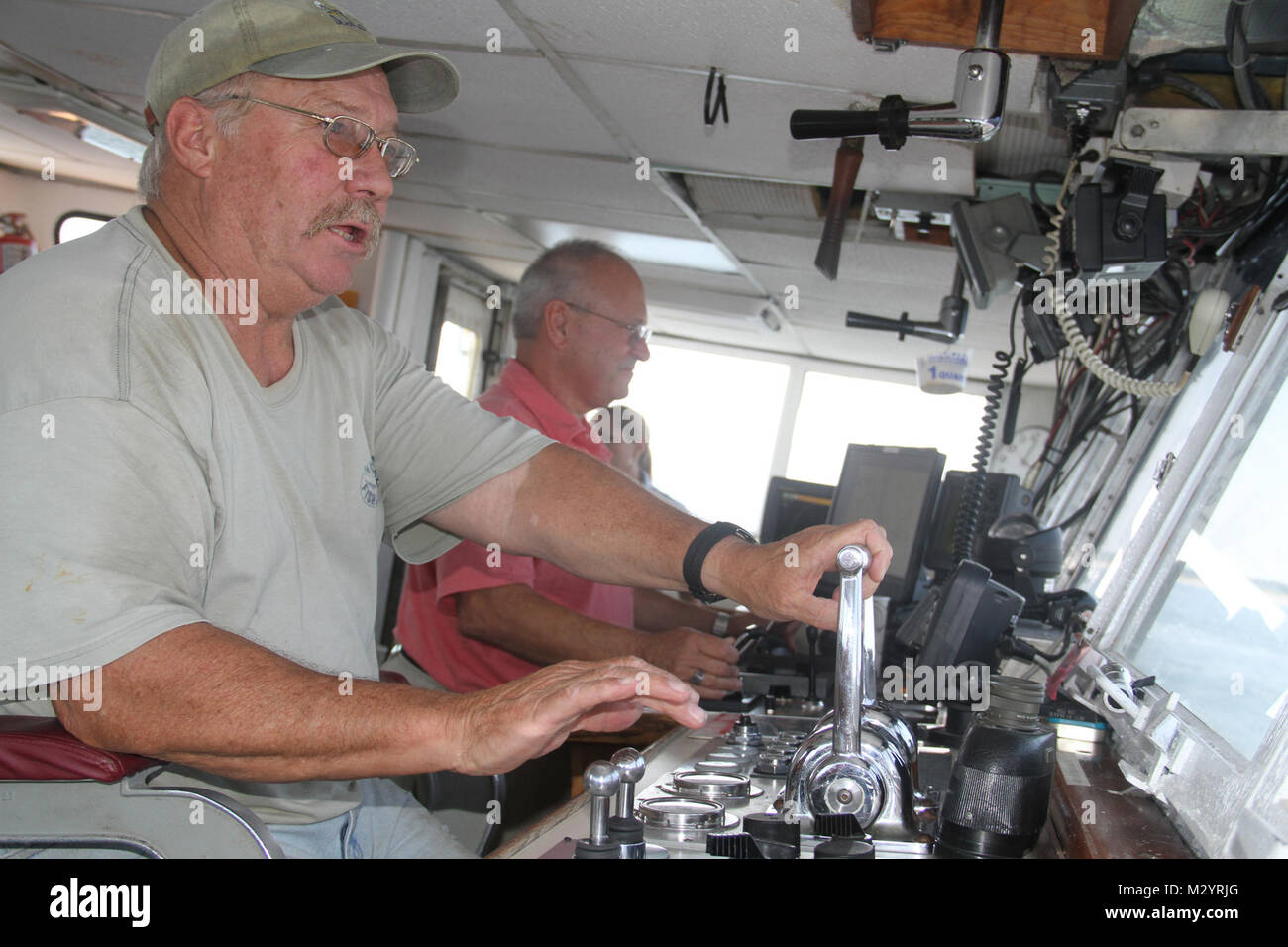VIRGINIA BEACH, Va. -- Joe Bland, deck hand on the Currituck, assists ...