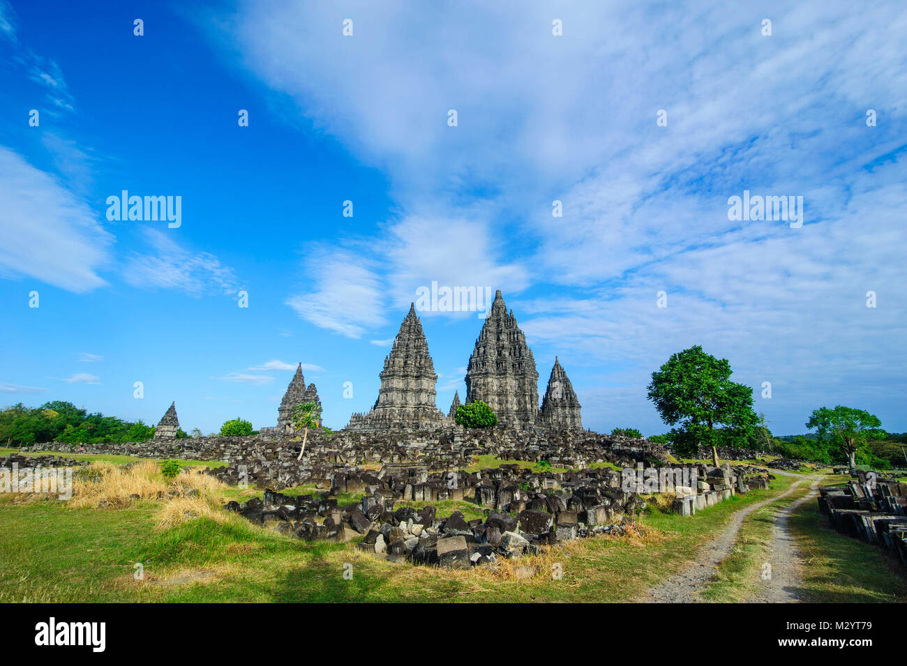 Unesco world heritage sight the Prambanan temple complex, Java ...