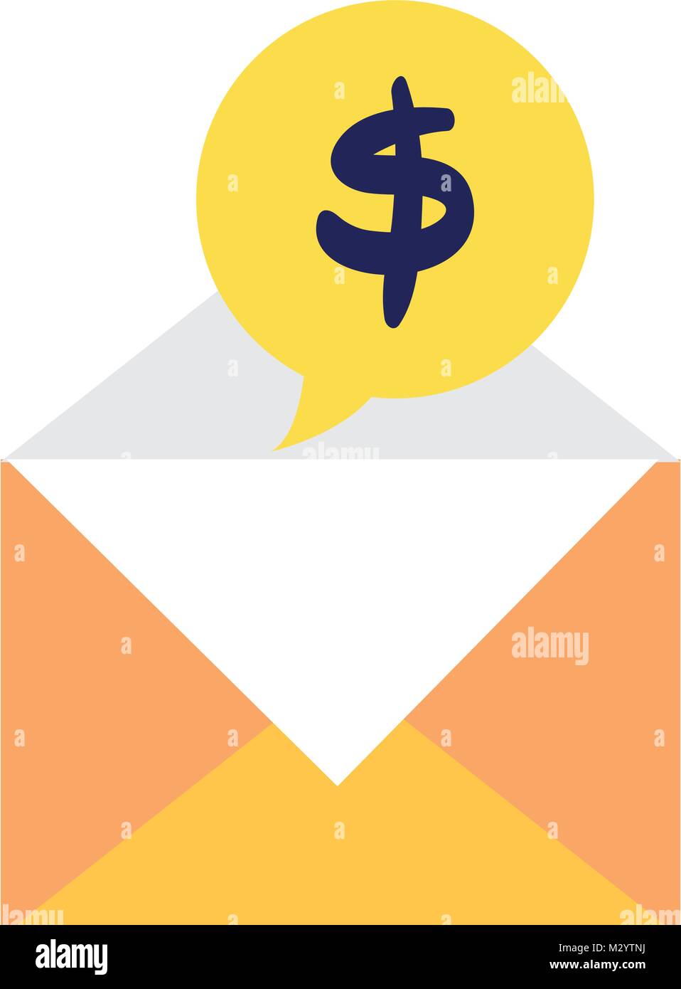 colorful e-mail text message and chat bubble with dollar symbol Stock ...