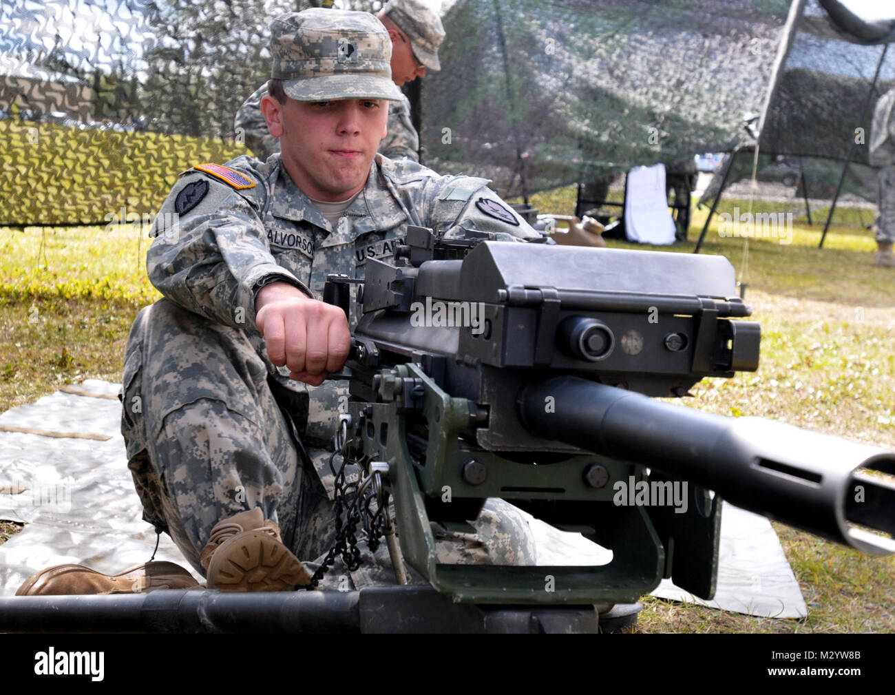 Spc. Chase Halvorson, an Infantryman with A Company, 1st Battalion, 5th ...