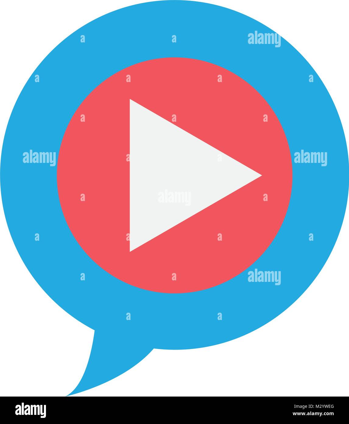 colorful chat bubble with screen play video Stock Vector Image & Art ...