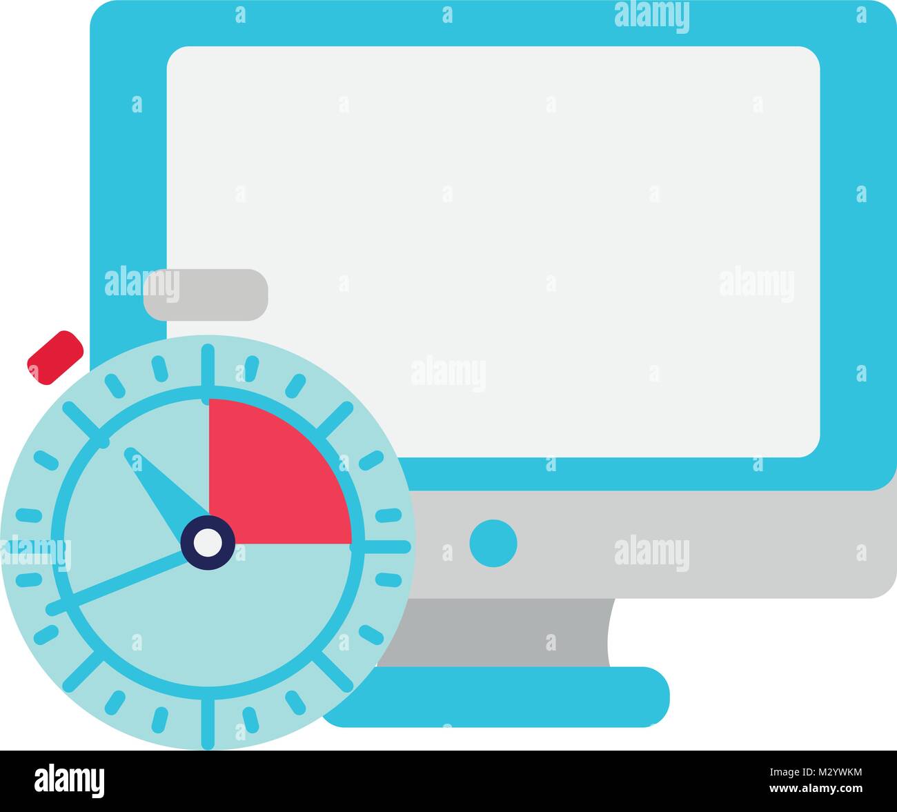 colorful screen computer technology and chronometer time Stock Vector ...