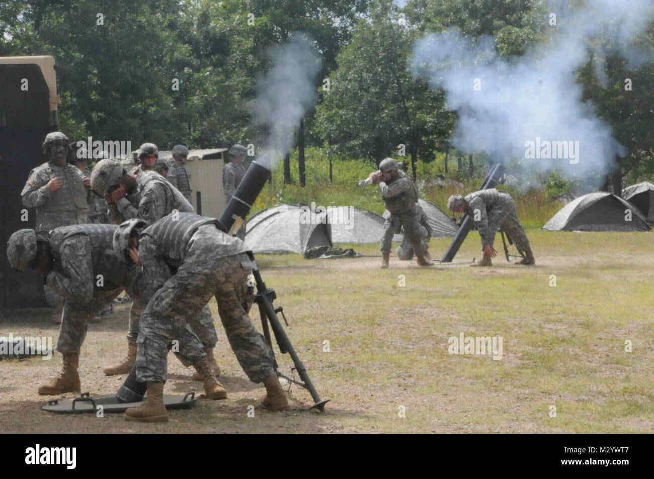 1-108th sends mortar rounds down range by Georgia National Guard Stock ...