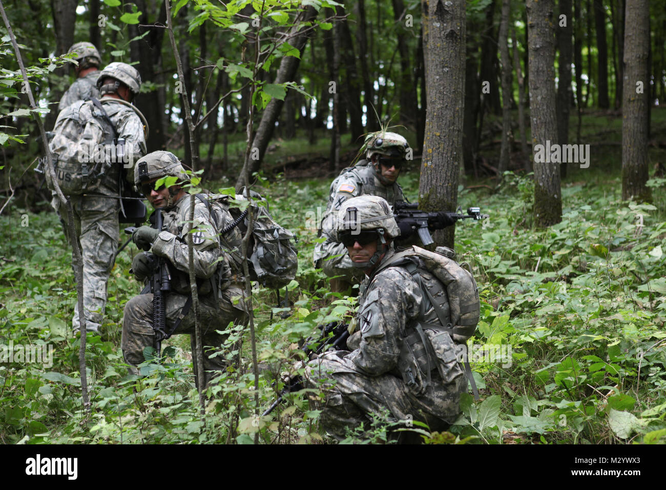 U.S. Army soldiers with the 1-121 Infantry, 48th Infantry Brigade ...