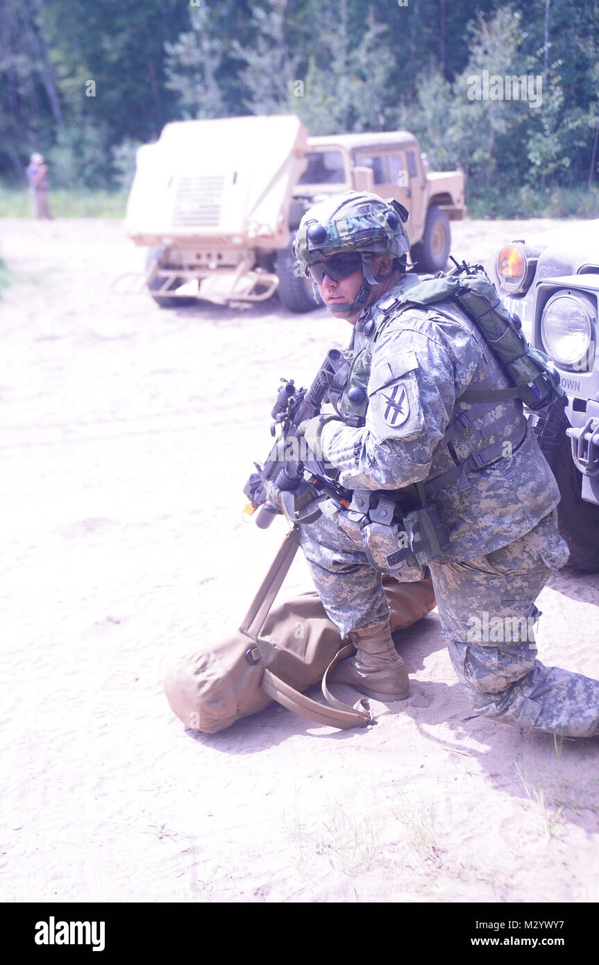 48th BSTB practices humvee dismount and security check by Georgia ...