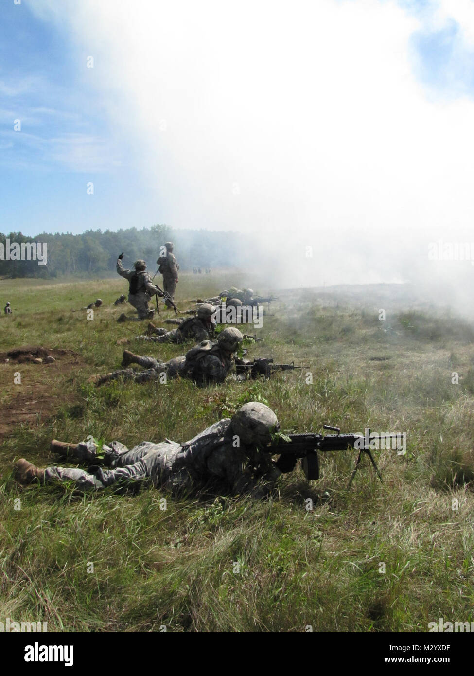 Charlie Company 1-121 Infantry Battalion practices for platoon attack ...