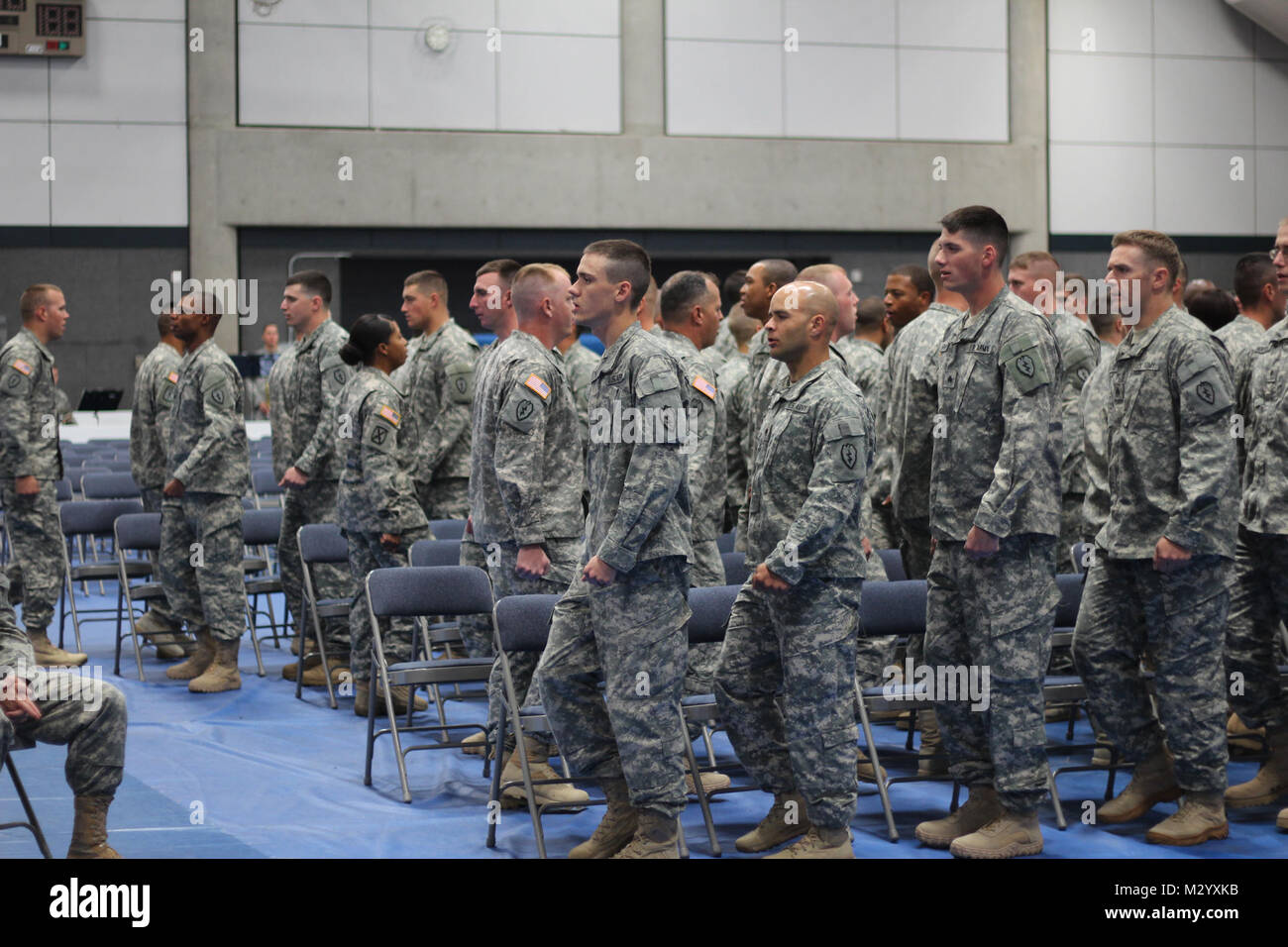 Students in the Warrior Leader Course Class 10-12 march into the ...