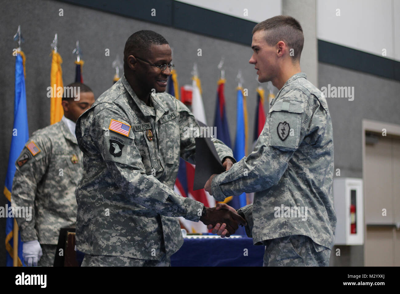 Command Sgt. Maj. Larry Donaldson, the Commandant of the SFC ...