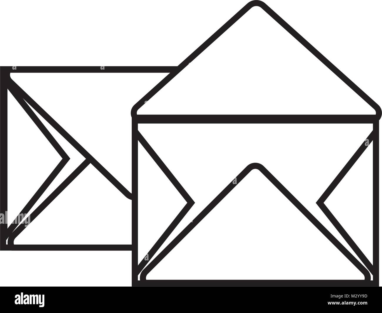 line e-mail letter text message design Stock Vector Image & Art - Alamy
