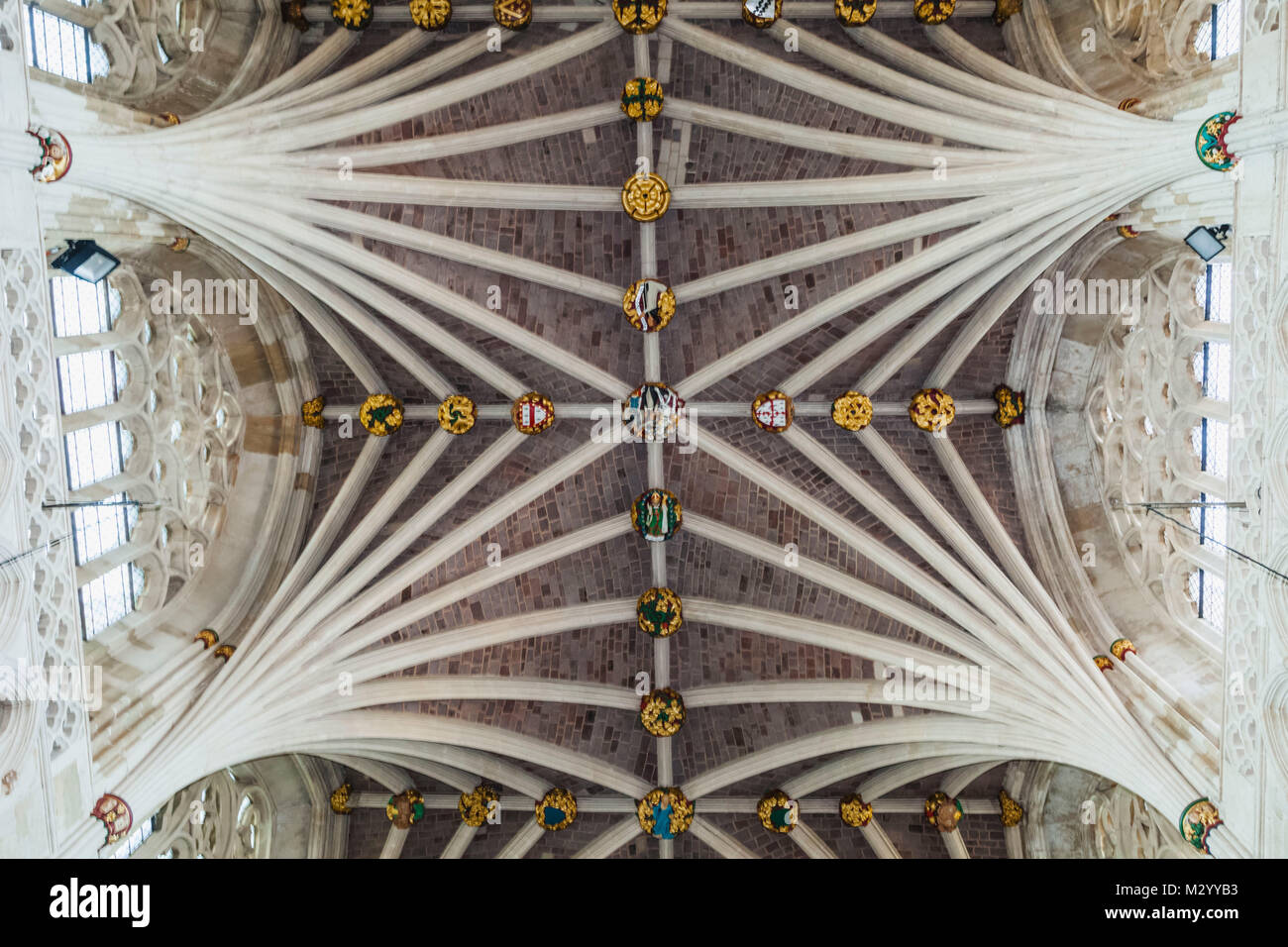 England, Devon, Exeter, Exeter Cathedral, Interior View of The Vaulted ...