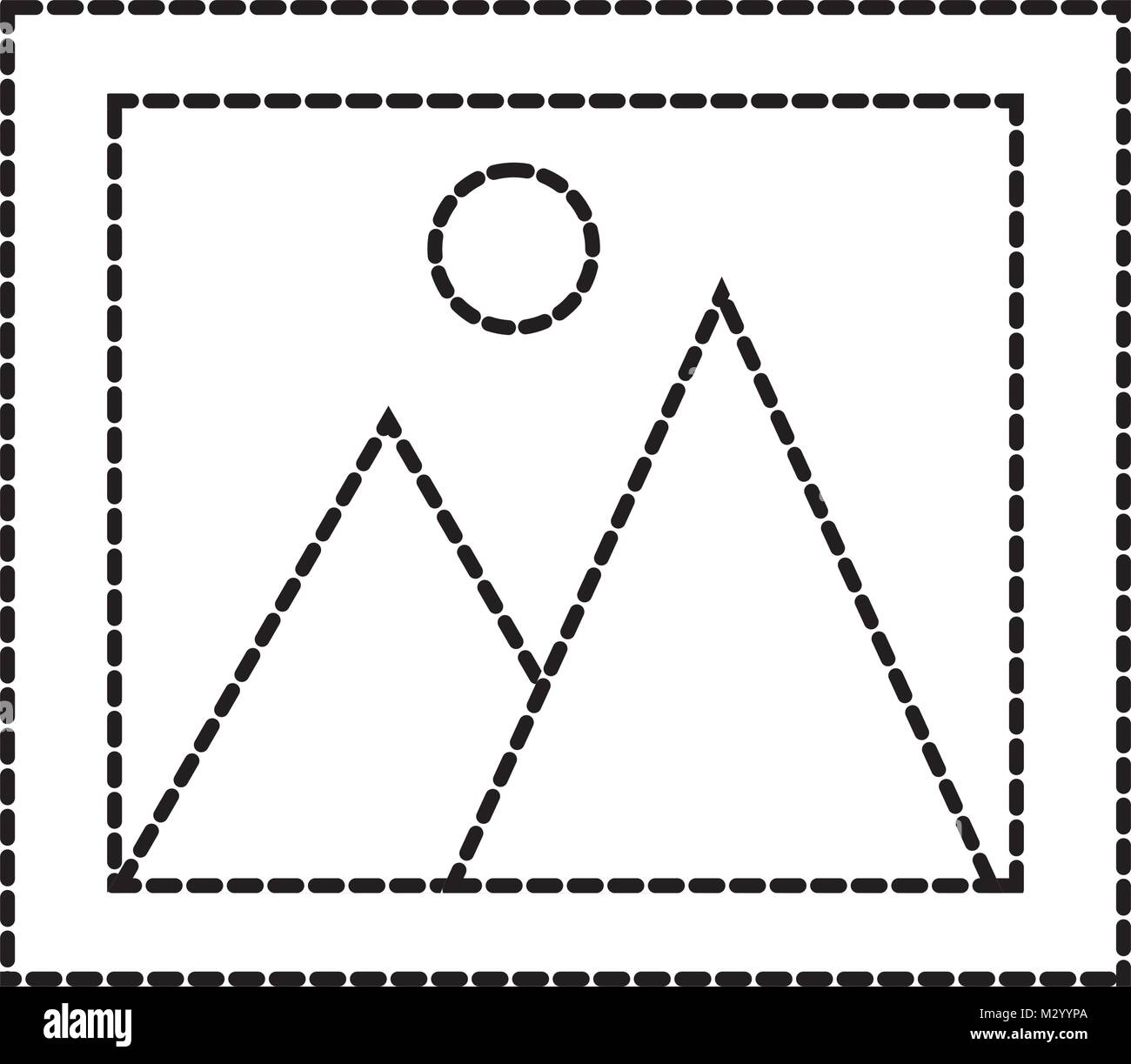 dotted shape art picture image object with border Stock Vector Image ...