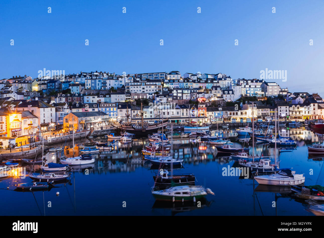 England, Devon, Brixham, Brixham Harbour Stock Photo - Alamy