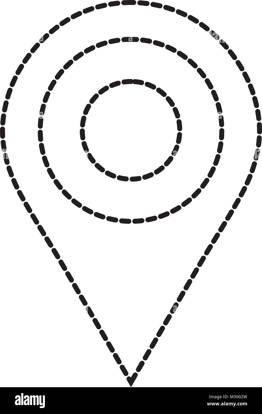 dotted shape location symbol to destination explore travel Stock Vector ...