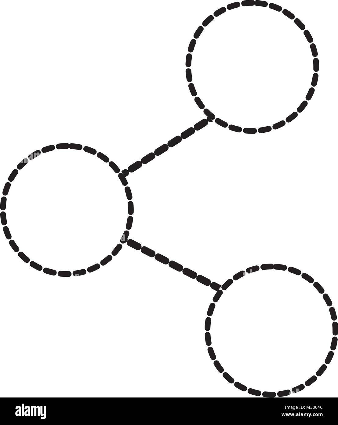 dotted shape share social media network symbol Stock Vector Image & Art ...