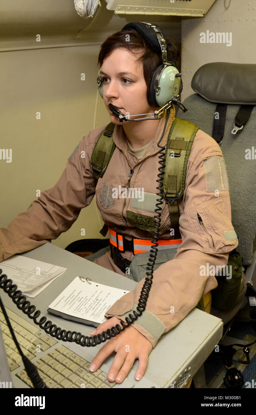 A U.S. Air Force Airborne Radar Technician with Team Joint STARS ...