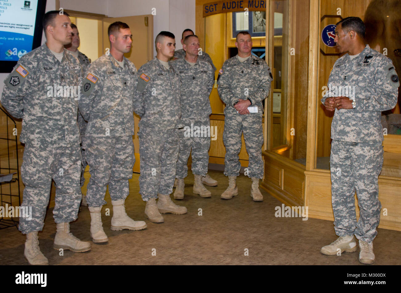 (Right) Maj. Gen. Michael Garrett, commander of U.S. Army Alaska, talks ...