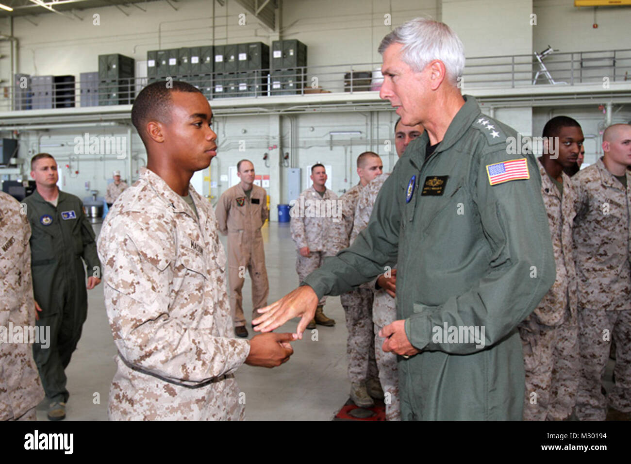 PACOM CC Adm. Locklear shakes hands with a marine by #PACOM Stock Photo ...