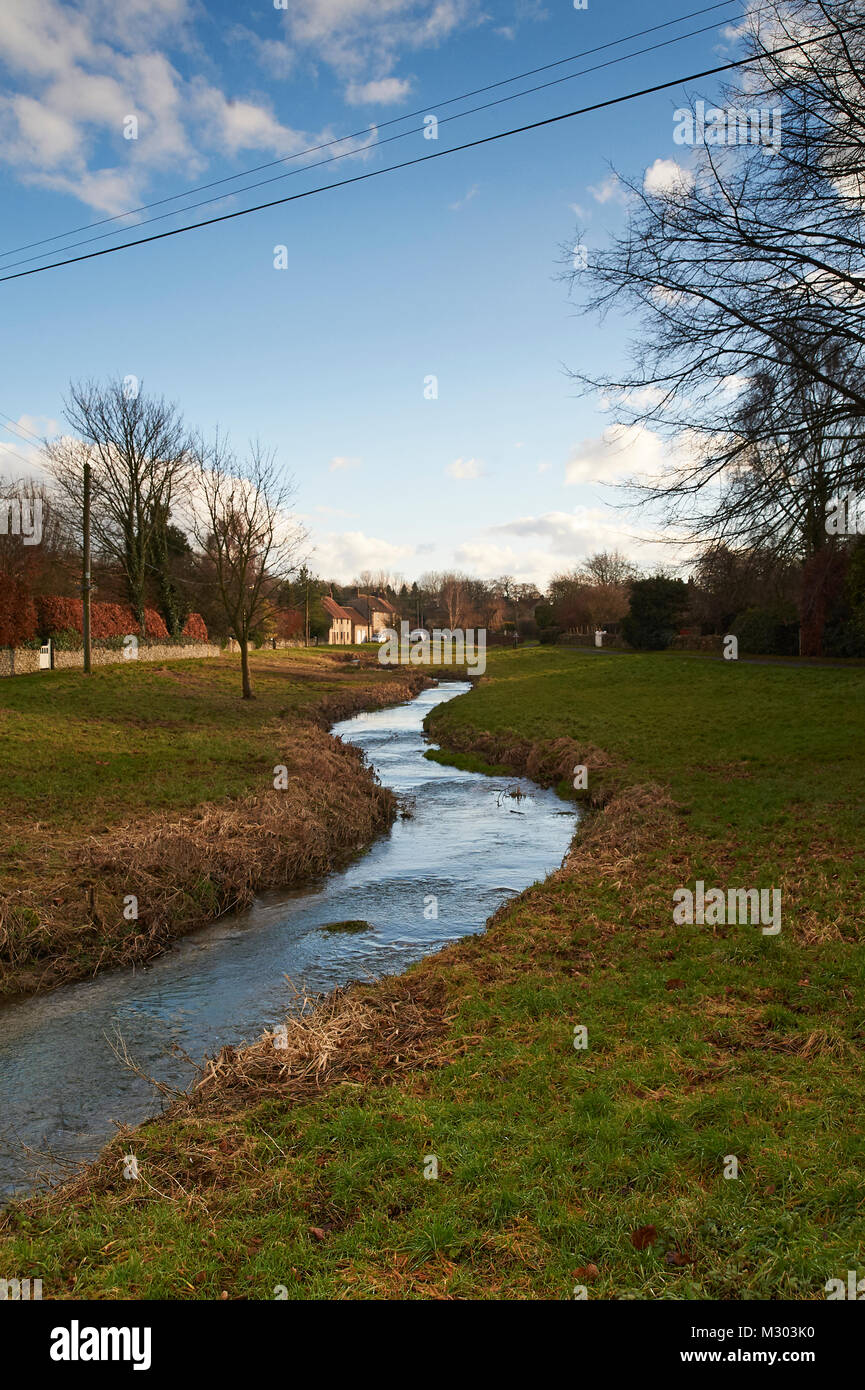 Stream running through the village of Settrington Near Malton, North ...