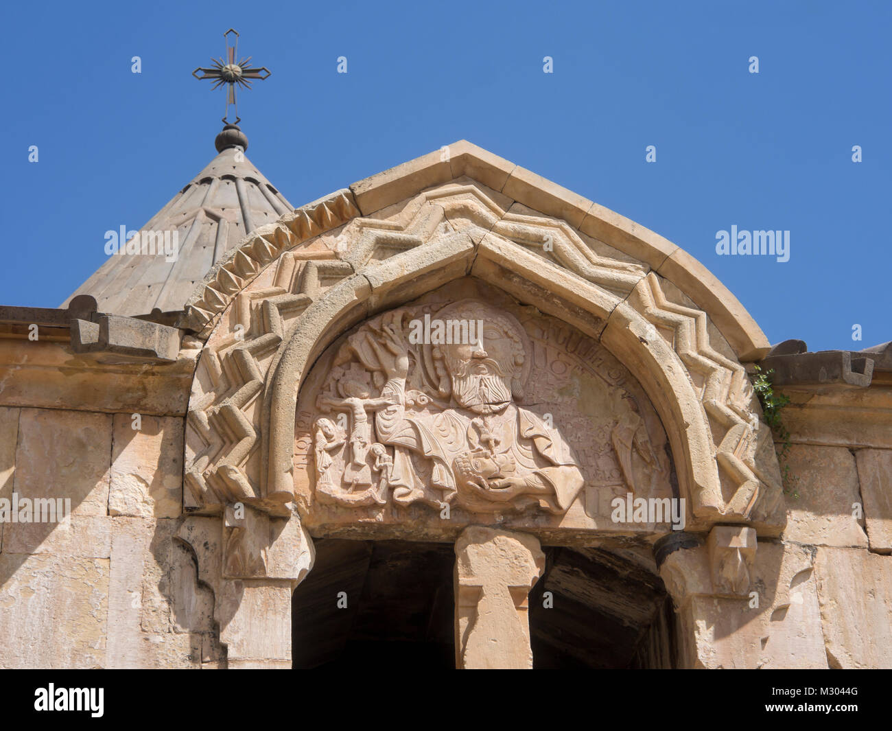 Noravank Monastery in southern Armenia, Surb Karapet Church, upper ...