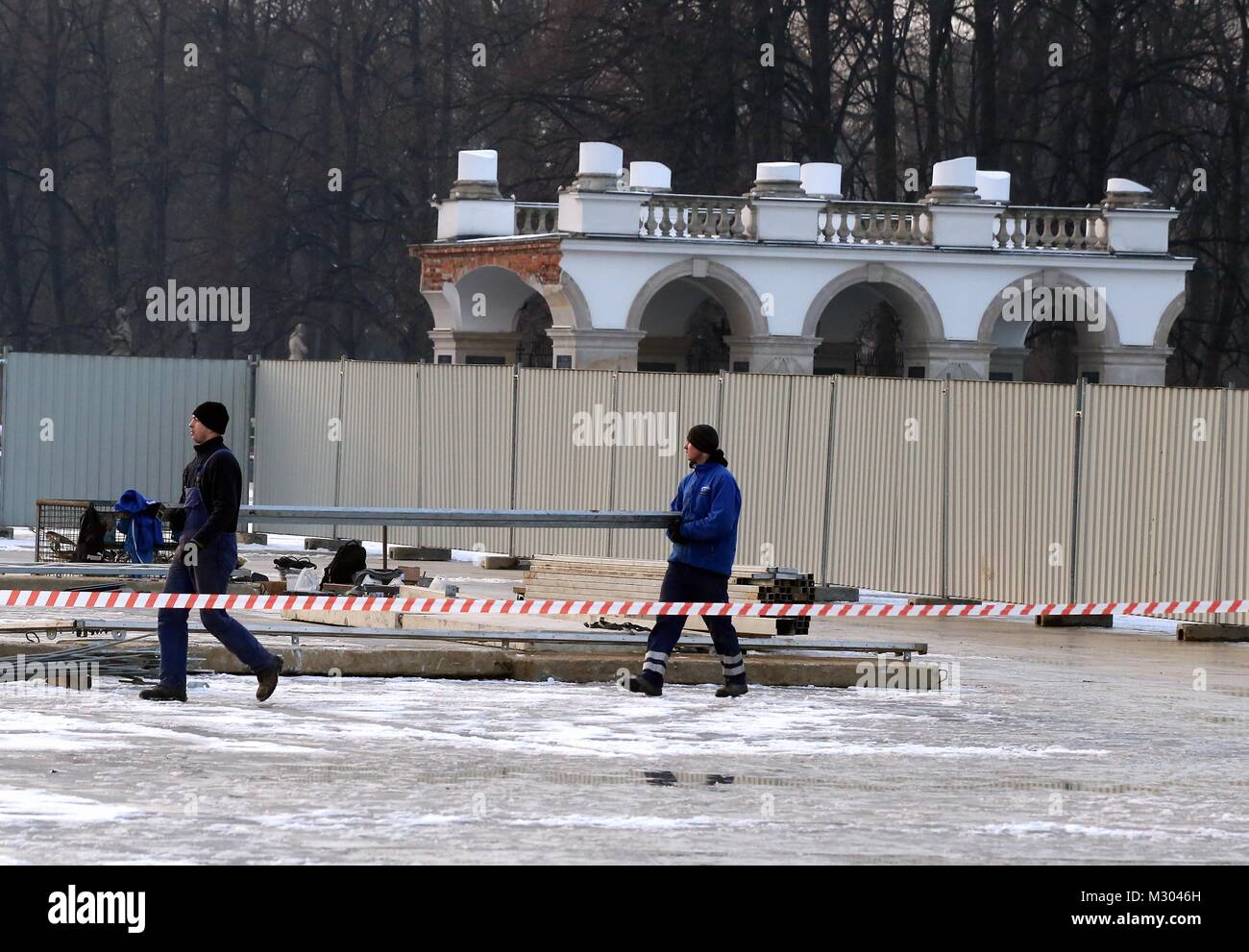 Building site of the Monument to the Victims of Smolensk disaster plane ...