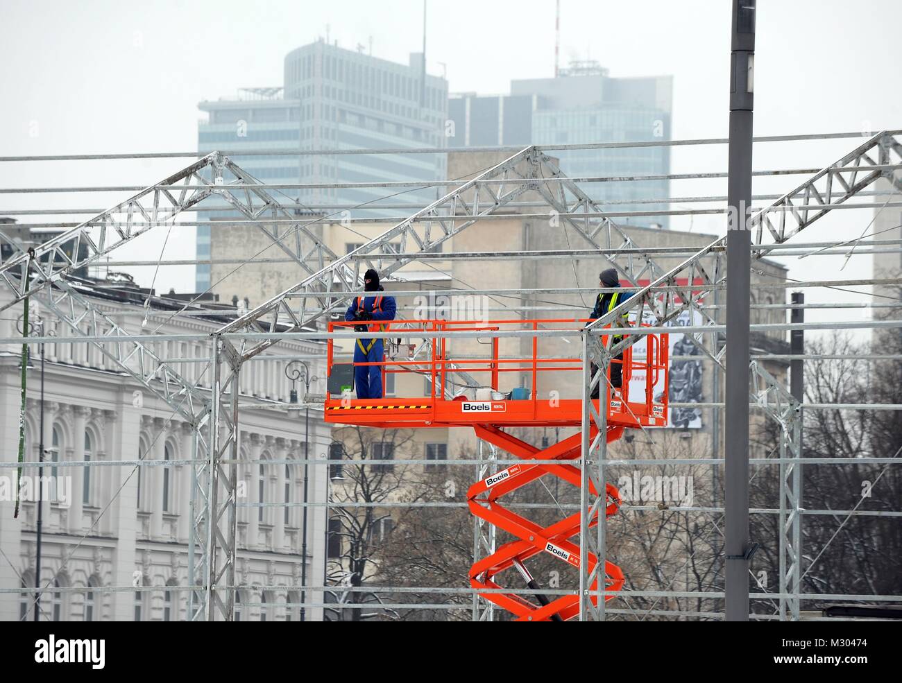 Building site of the Monument to the Victims of Smolensk disaster plane ...