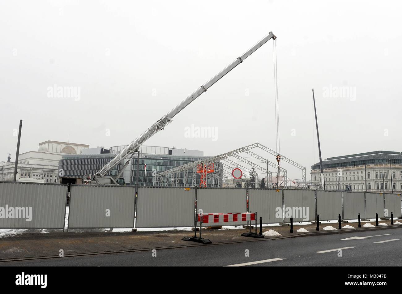 Building site of the Monument to the Victims of Smolensk disaster plane ...