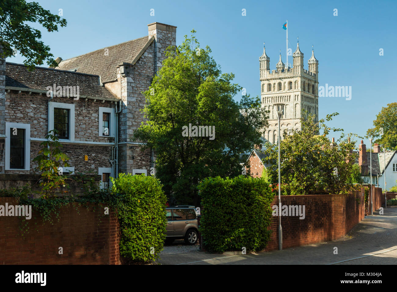 Spring day at Exeter Cathedral, Devon, England Stock Photo - Alamy