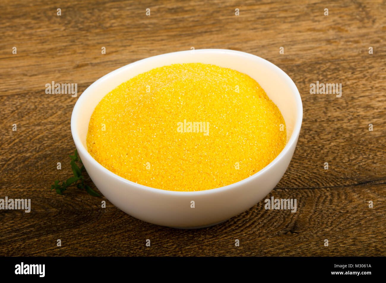 Raw polenta ready for cooking Stock Photo - Alamy