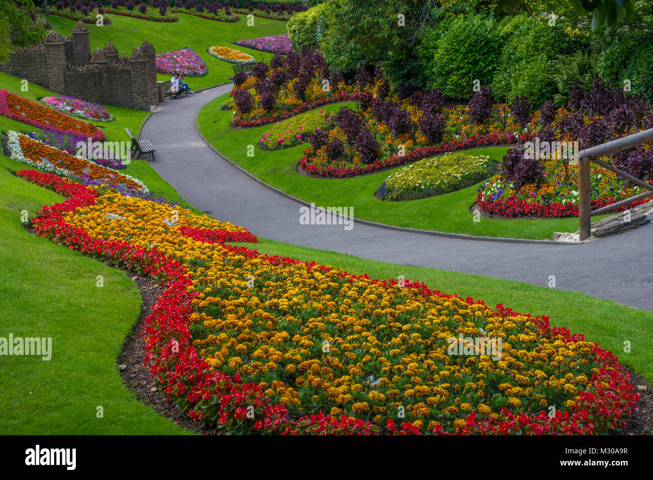 Flower Beds at Guildford Castle Grounds ,Surrey England Stock Photo - Alamy
