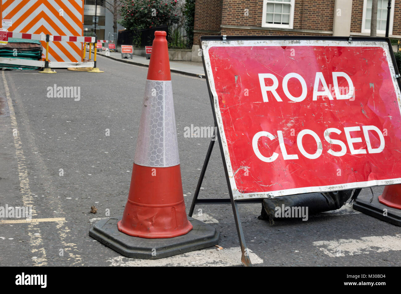 Pavement closed for repairs hi-res stock photography and images - Alamy