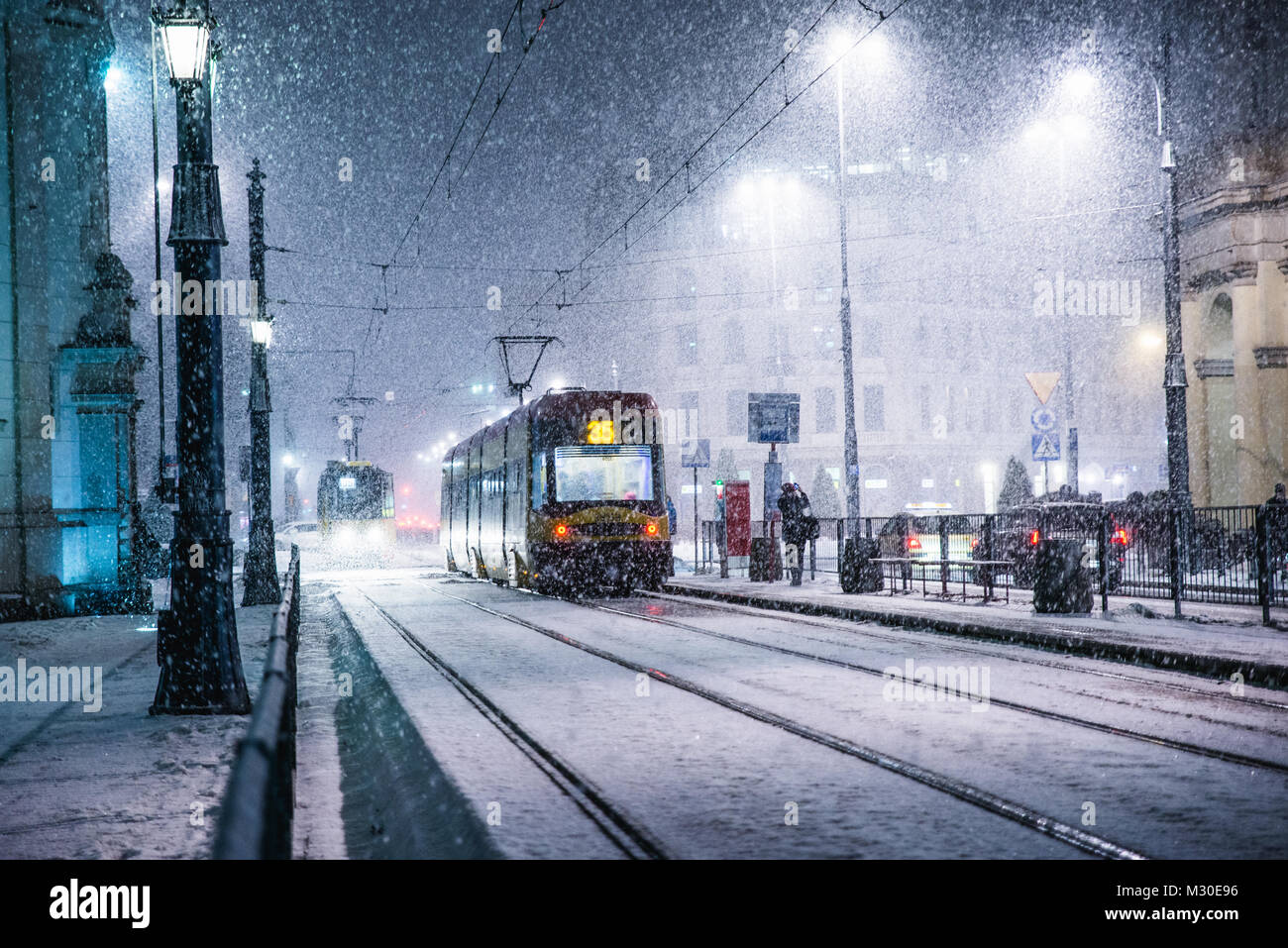 Warsaw city one line hi-res stock photography and images - Alamy