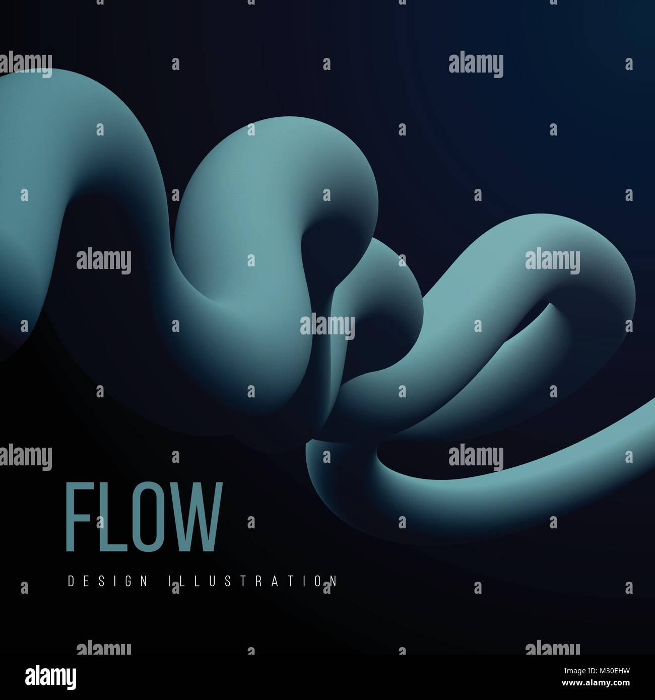 Abstract fluid line. Gradient flow design. Vector Stock Vector Image ...