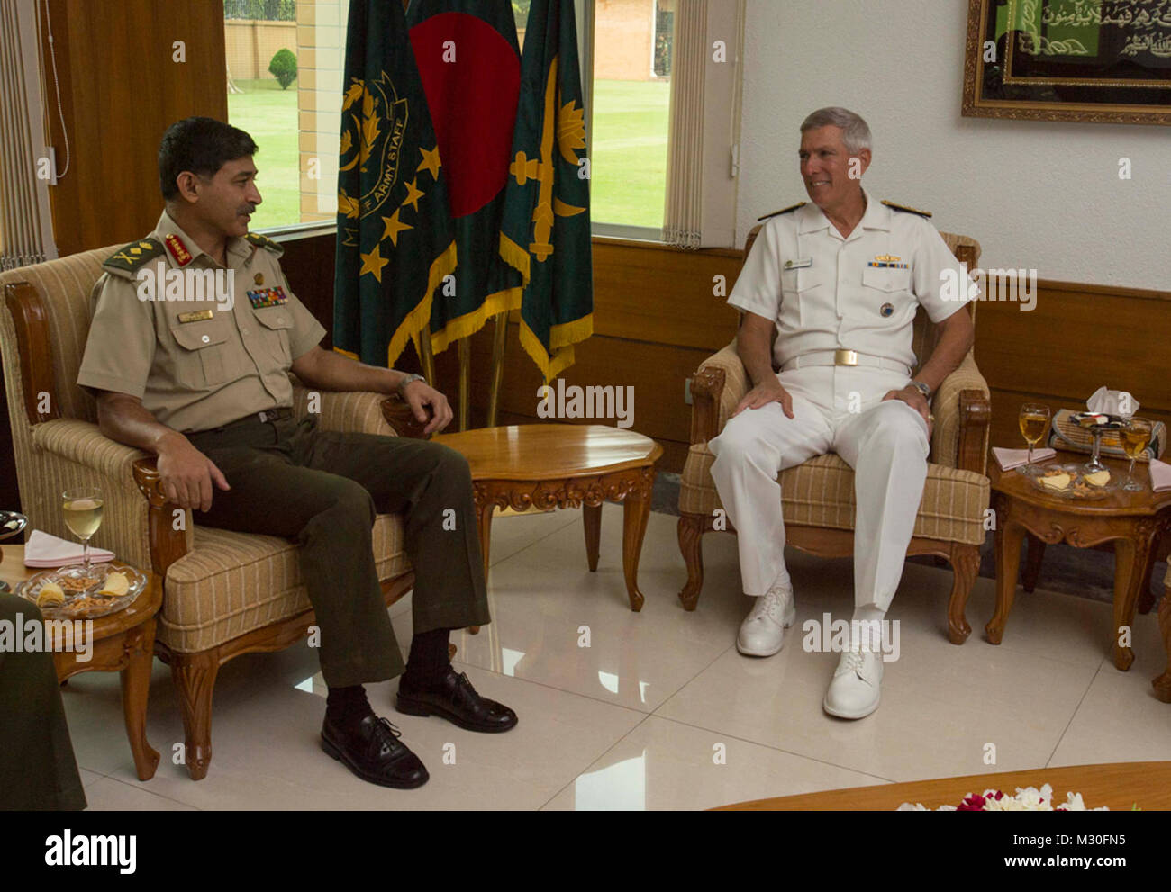 Adm. Samuel J Locklear III (right) met with Bangladesh Chief of Army ...